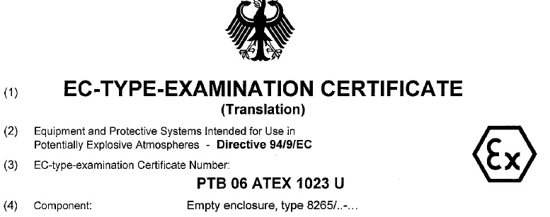 EC-type-examination certificate | Ex-pert Electrical Perspective
